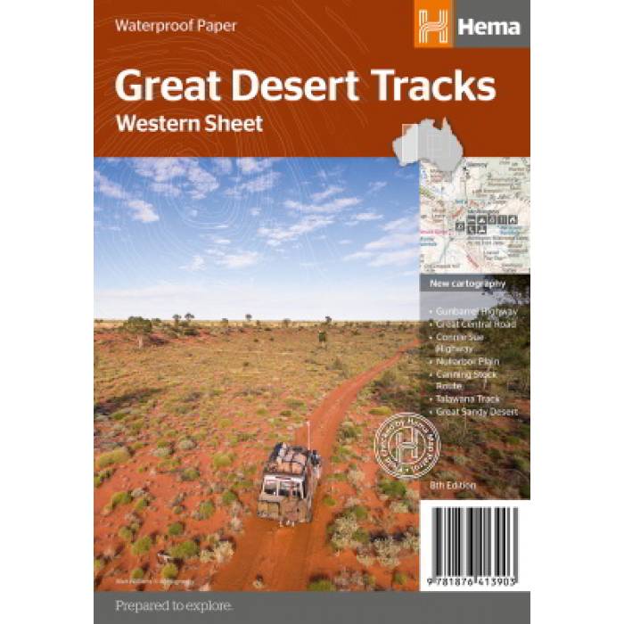 Great Desert Tracks of Australia Western Sheet - 4WD