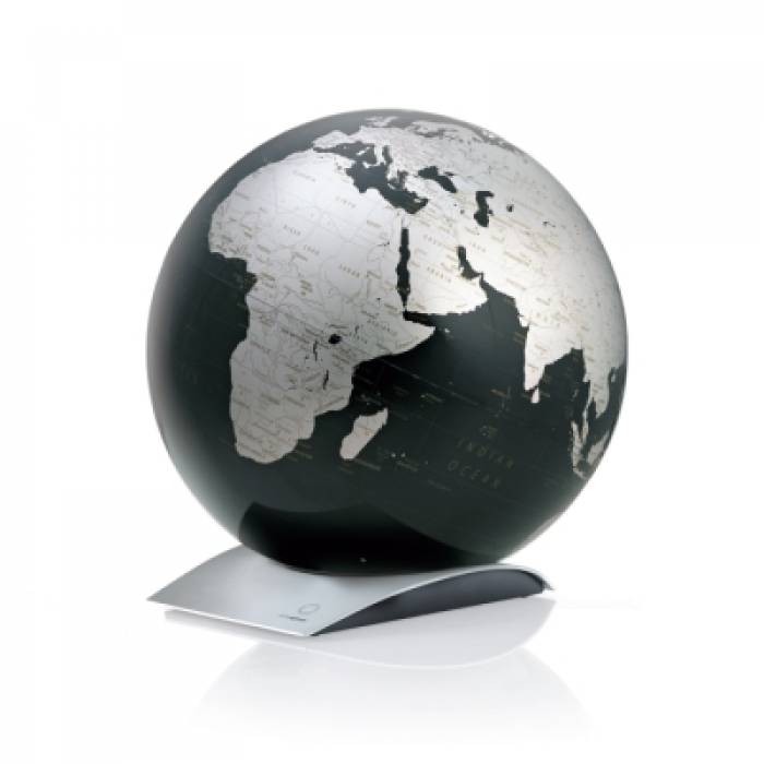 Capital Q Black Desk Globe – Modern Black Decorative World Globe