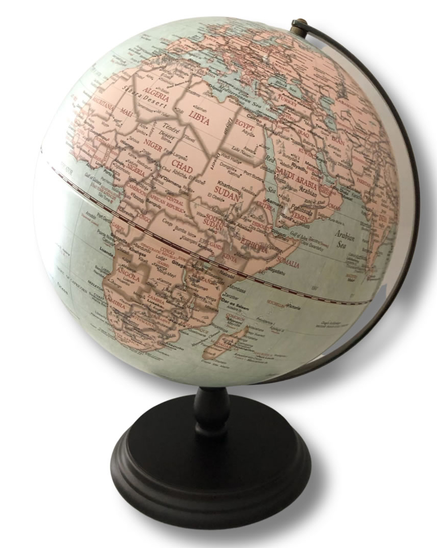 Heritage Illuminated Light Blue Globe LED