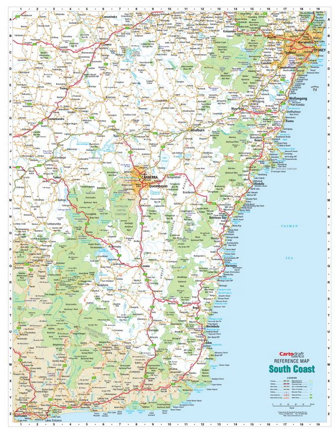 South Coast Reference Map – Detailed NSW South Coast Guide