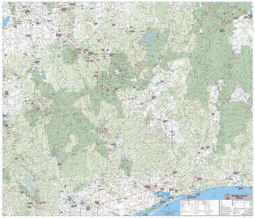 The Victorian High Country Wall Map